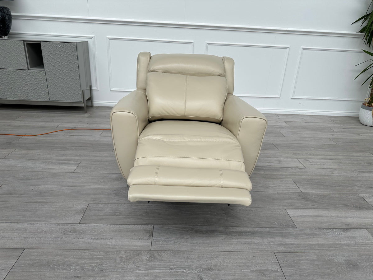 Zen Leather Power Recliner Chair Power Headrest Power Lumber – The One ...